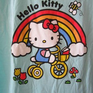 Sanrio | Tops | Hello Kitty Riding Bicycle Rainbow Sanrio Tshirt | Poshmark
